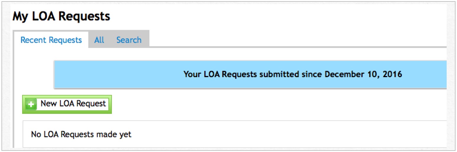 DMS Web - LOA Requests - UNA Help