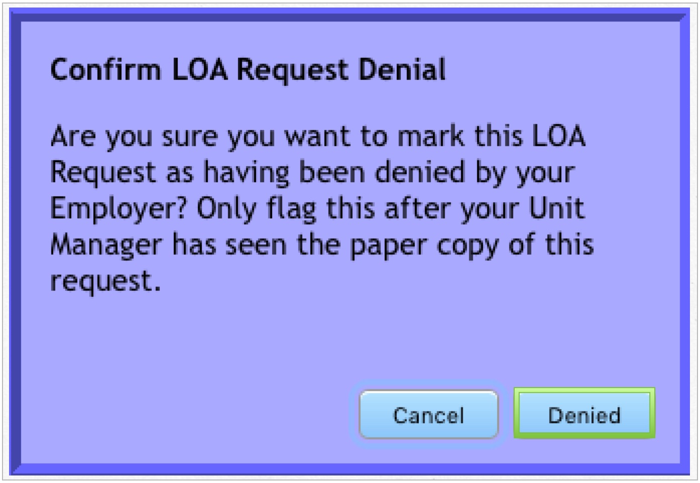 DMS Web - LOA Requests - UNA Help