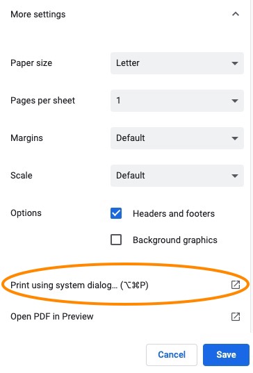 Google Chrome Print Offers Save as PDF Option, not Print to paper - UNA ...