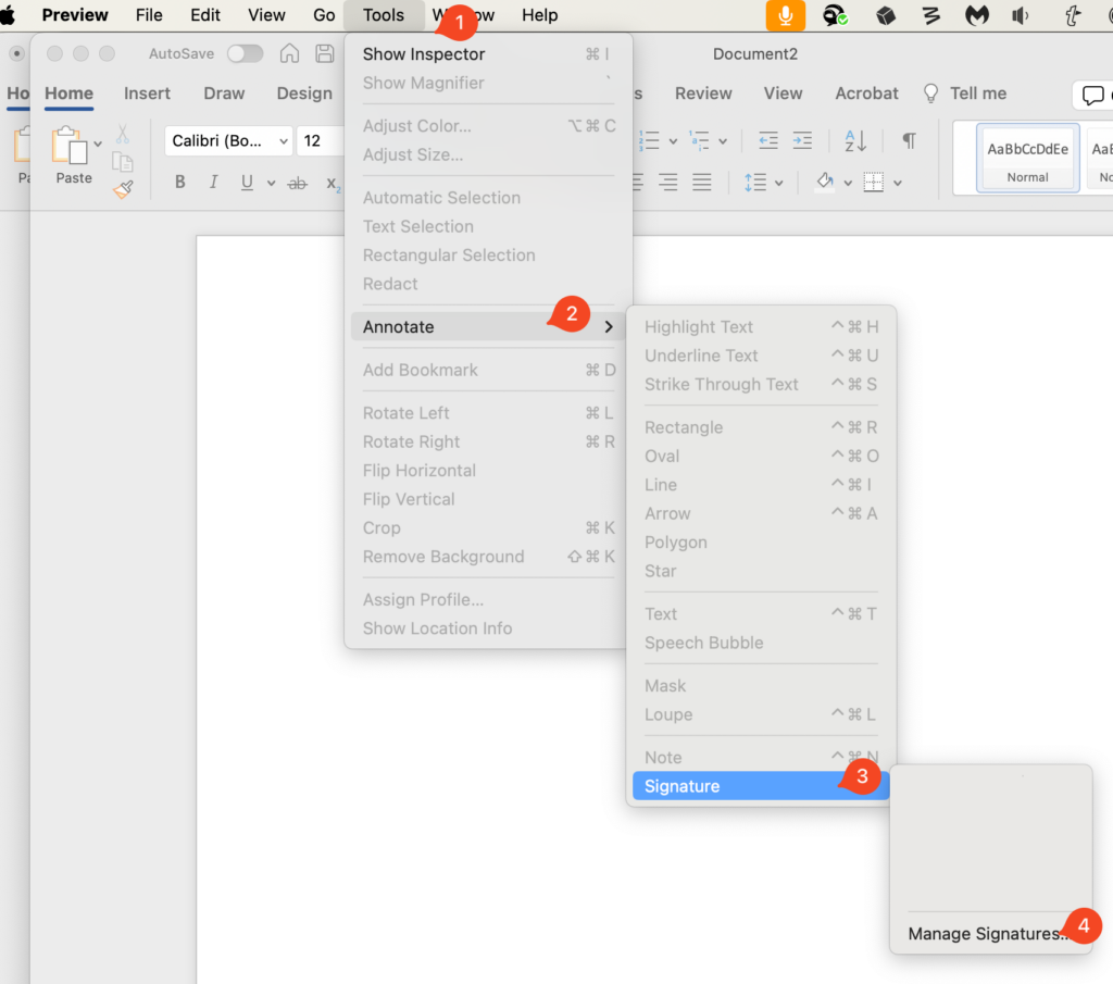 How to add a Signature in Preview - UNA Help